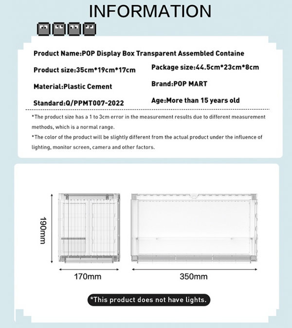 POP MART Display Box Transparent Assembled Container - Ace Cards ...