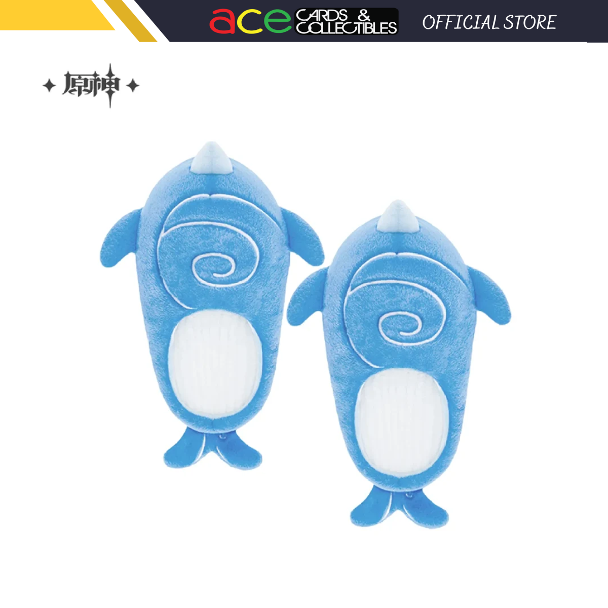 miHoYo Genshin Impact Tartaglia Monoceros Caeli Whale Indoor Slippers ...