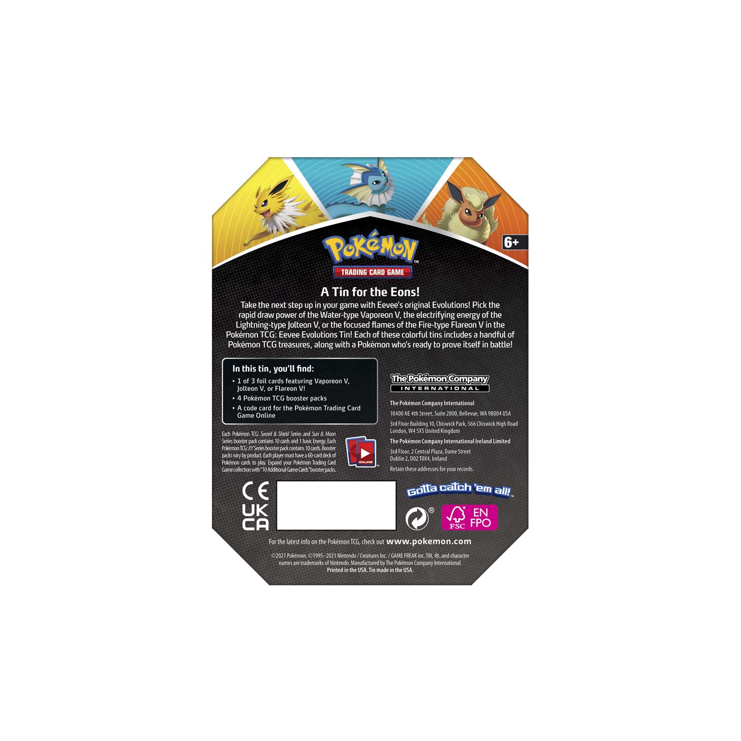 Pokémon TCG: Eevee Evolutions Tin - Ace Cards & Collectibles